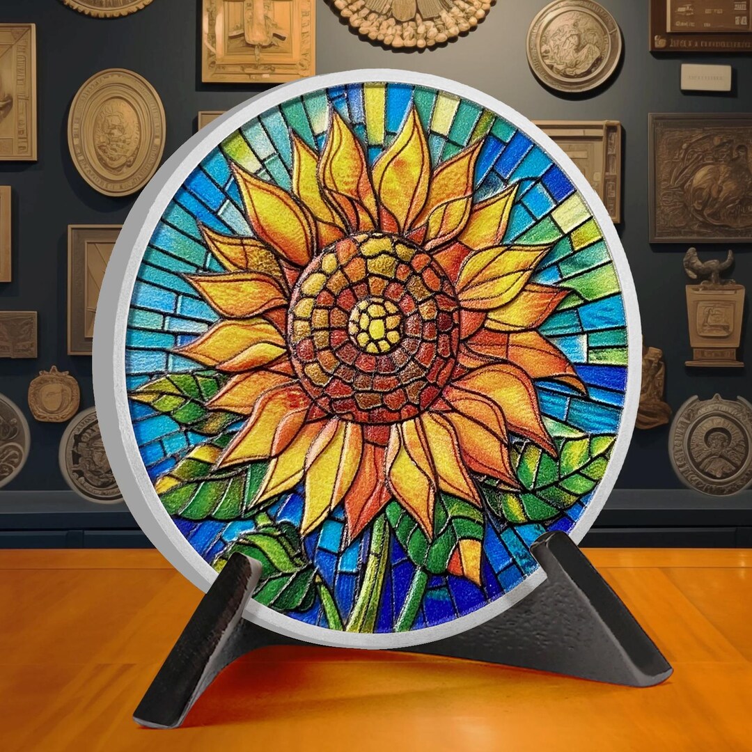 Stained Glass Sunflower AA Sobriety Chip: Inspirational Recovery Gift - Etsy