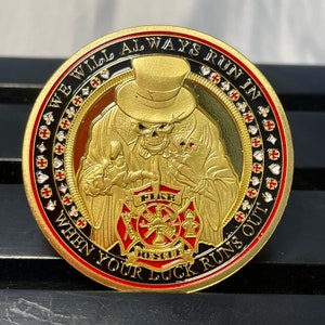 Firefighter Challenge Coin - Fireman coin - Thin Red Line Prayer Coins ...