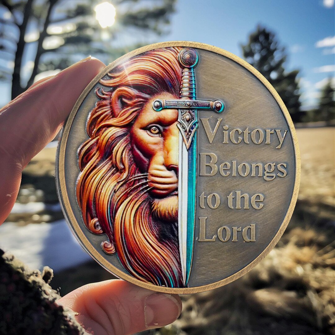Lion of Judah Knight Challenge Coin: Christian Religious Token - Etsy