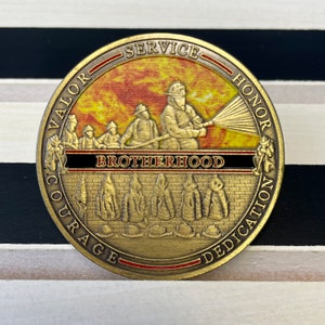 Firefighter Challenge Coin - Fireman Prayer Coin - Firefighter ...