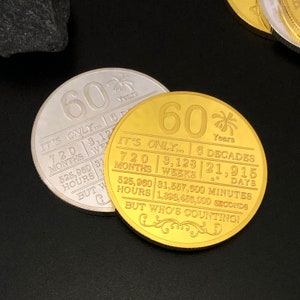 60th Happy Birthday Coin, 60th Birthday Gift for Grandma/grandpa/women ...