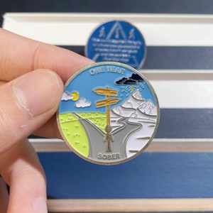 1-12 Months Sobriety Coin - AA Chip Sober Medallion and Prayer in ...