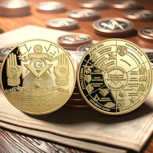 10 in 1 Freemasonry Exclusive Collectible Coins Set - Masonic Symbols ...