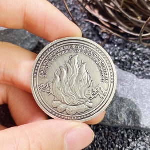 Memento Mori Coins Amor Fati Skull & Flame Coin Stoic Coin ...