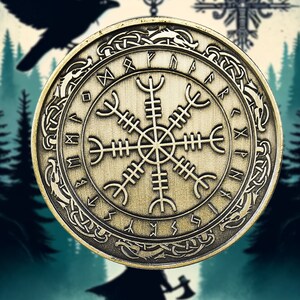 Viking Challenge Coins Yggdrasil Tree of Life Mjölnir Thor's Hammer ...