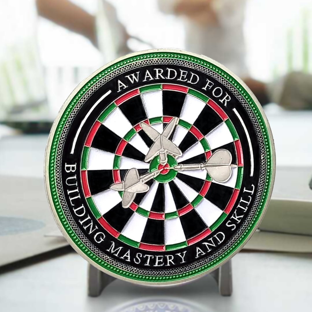 Dartboard Challenge Coin - Awarded for Building Mastery and Skill ...