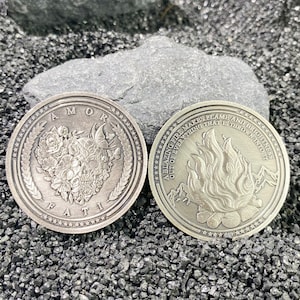 Memento Mori Coins Amor Fati Skull & Flame Coin Stoic Coin ...
