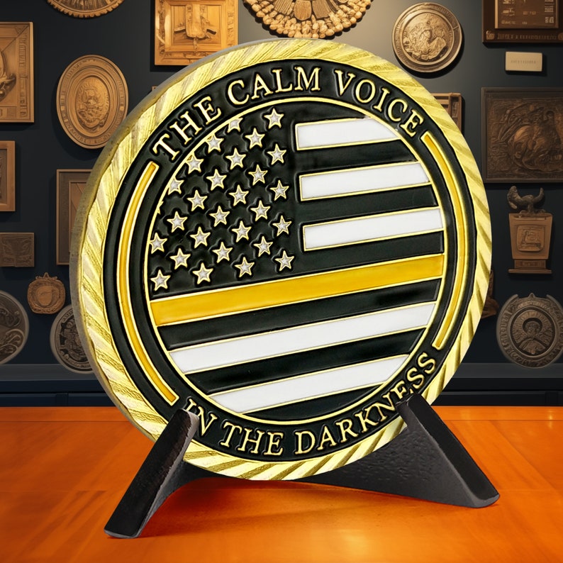 Dispatcher Challenge Coin - Thin Gold Line - Public Safety First ...