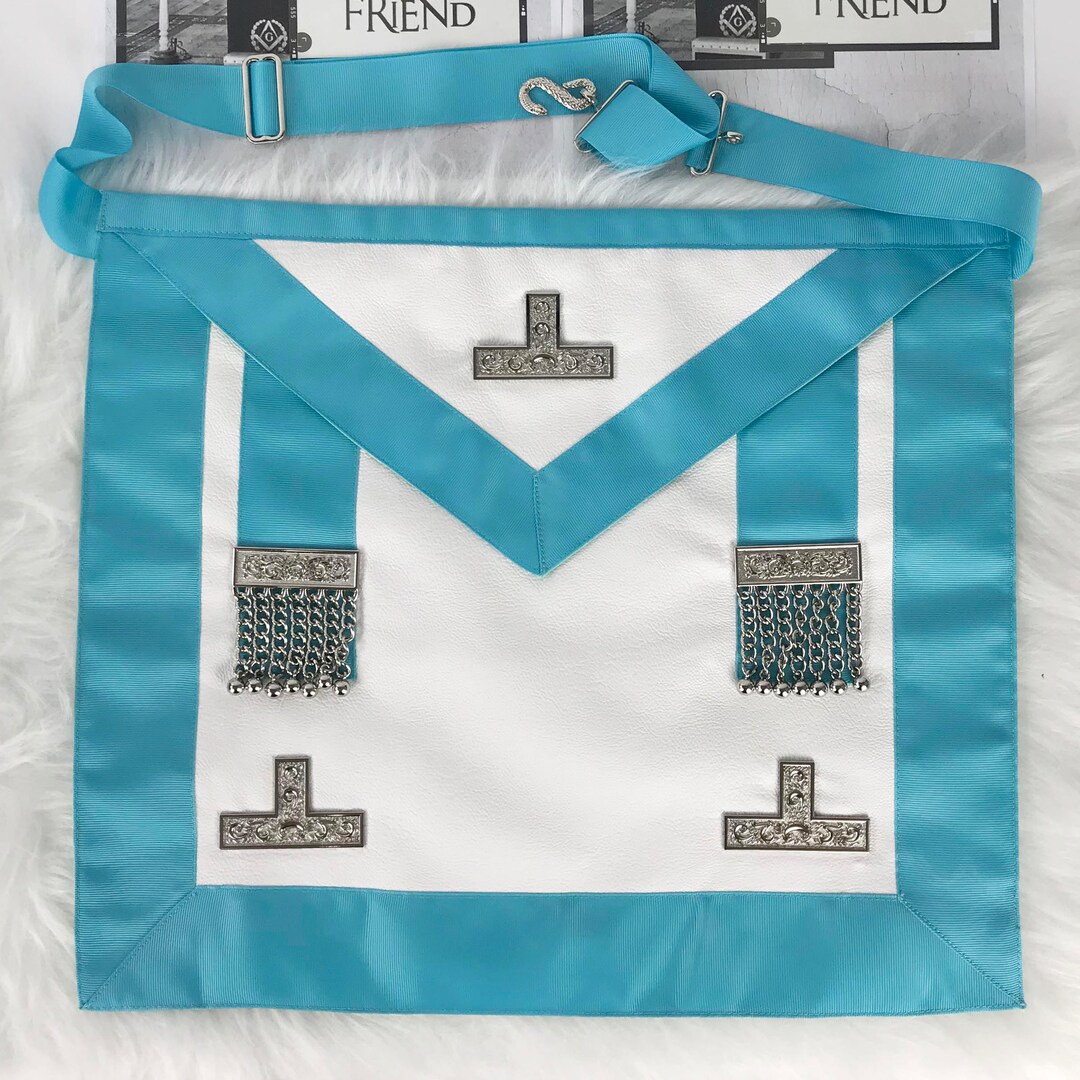 MM/WM Craft Master Masonic Apron in Synthetic Leather | Masonic Regalia ...