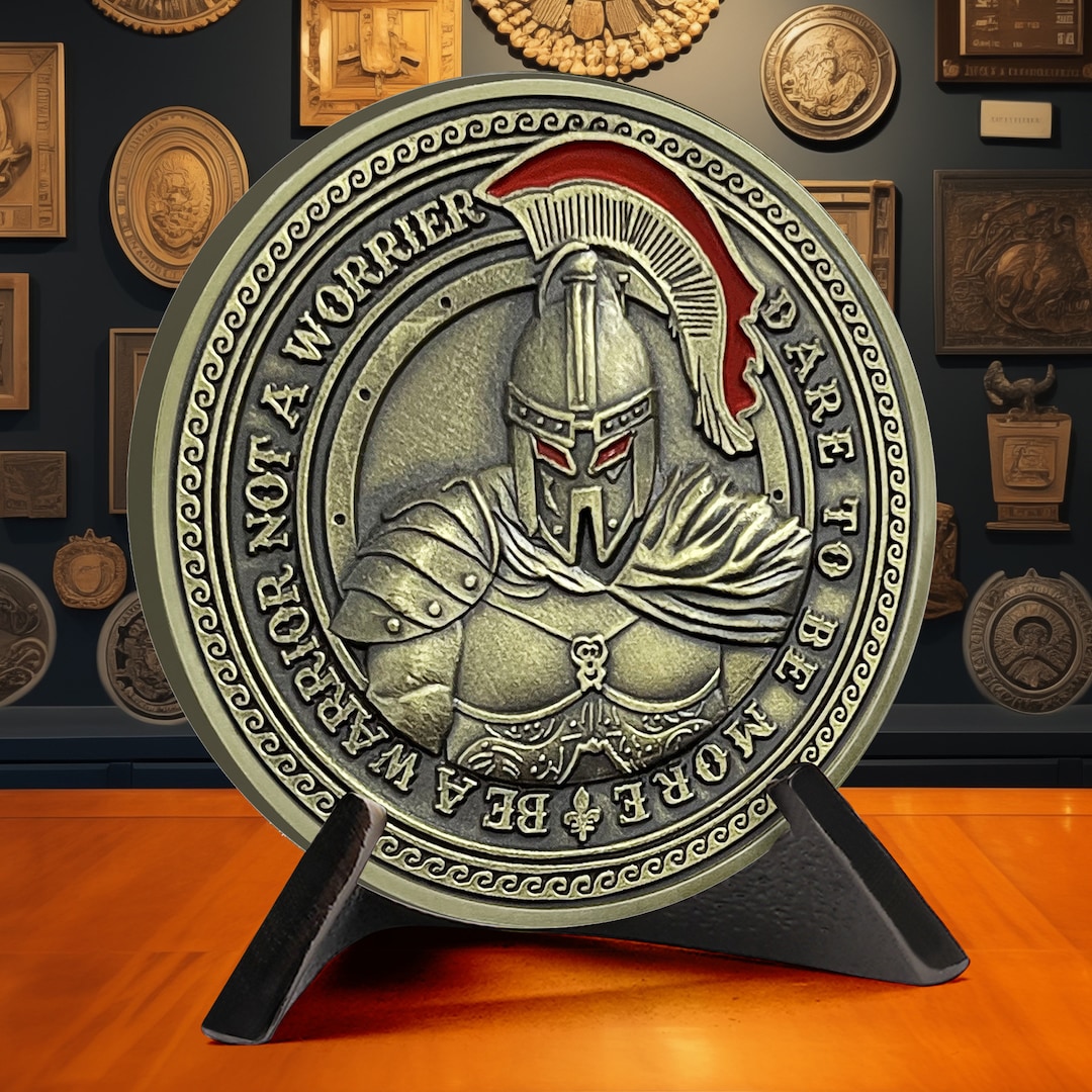 Knight Templar Challenge Coin: Stoic Warrior Inspiration - Etsy