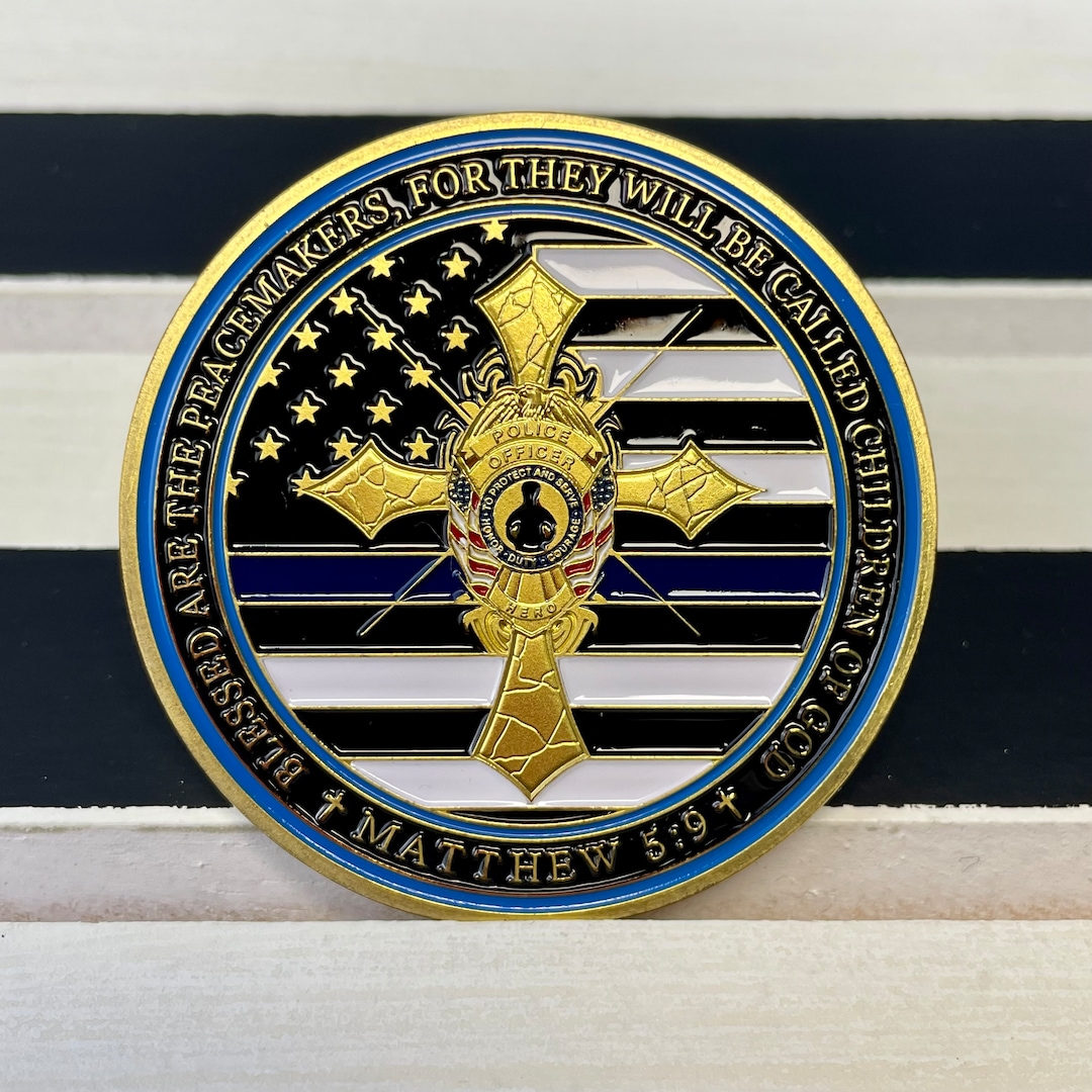 Police Challenge Coins Police Officer Prayer Coin Police - Etsy