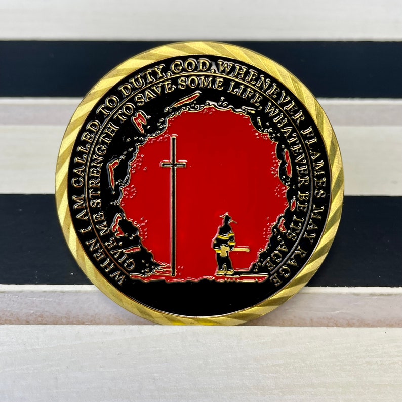 Firefighter Challenge Coin Fire Department Pocket Token - Etsy