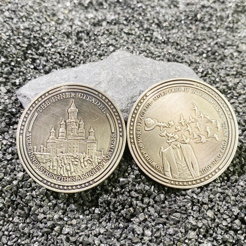 Stoic Inner Citadel Coins Amor Fati Stoic Gift Idea Stoic - Etsy