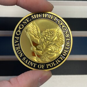 Police Challenge Coin - St Michael Coin - Police Officers Prayer Coins ...