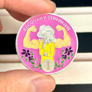 1 Year Sobriety Coin AA Chip - 1 Year Clean Medallions Soberversary ...