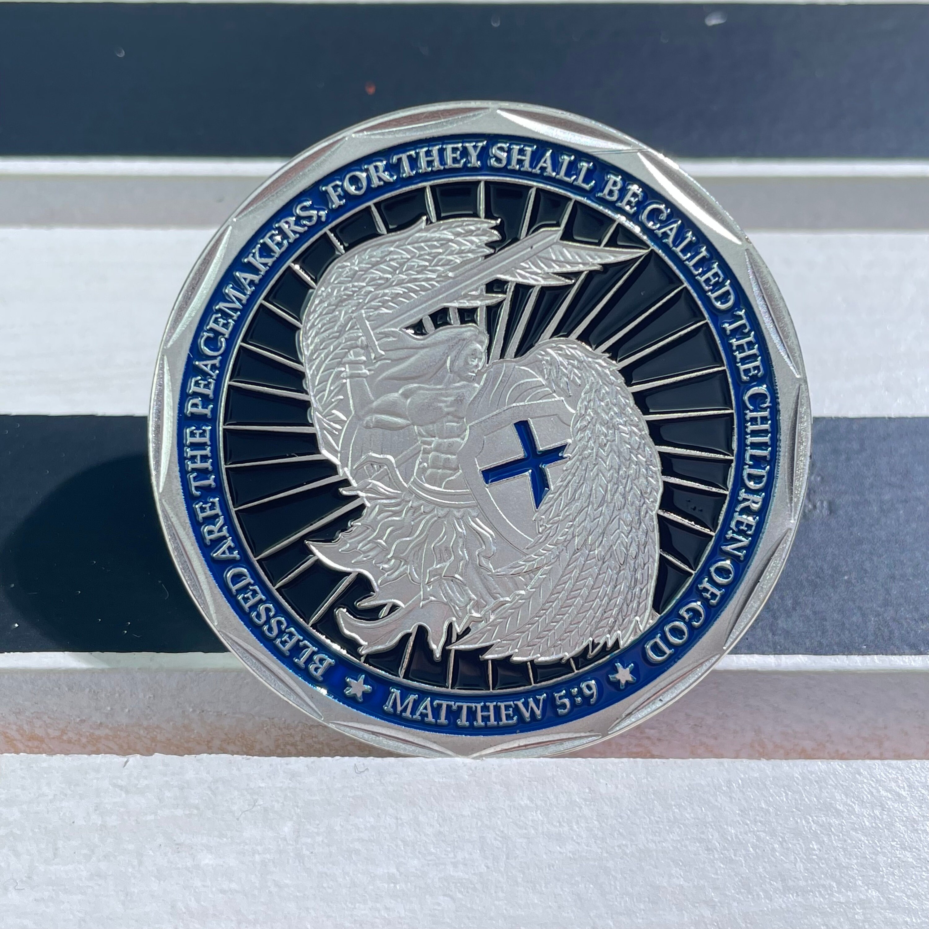 Police Challenge Coin St Michael Prayer Coin God Bless the - Etsy