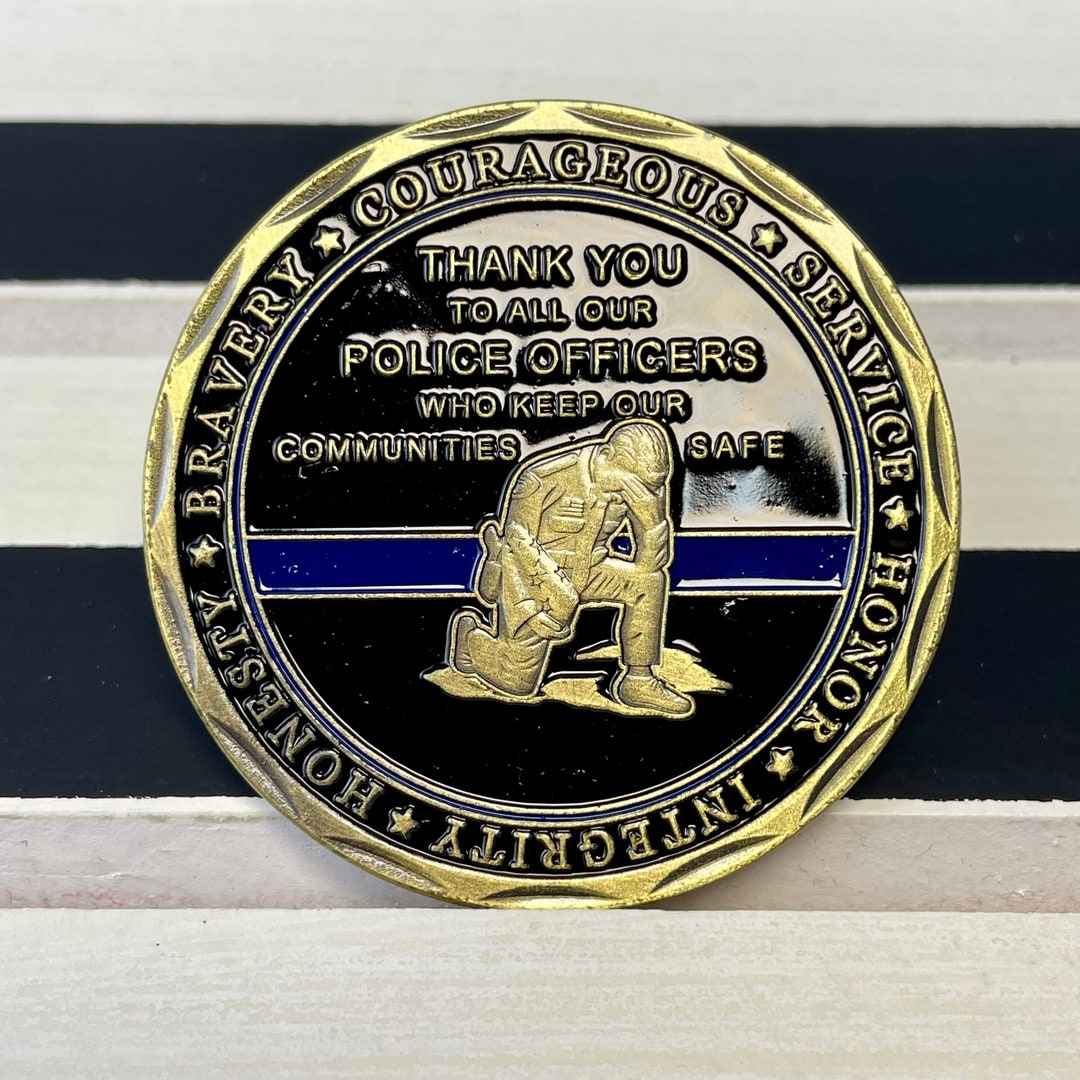 Police Challenge Coin Police Officer Prayer Coins Thin - Etsy