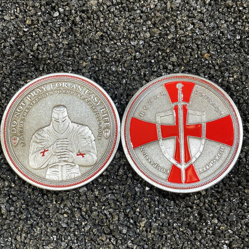 Knights Templar Challenge Coin - Religious Gift - Collectible Coin ...