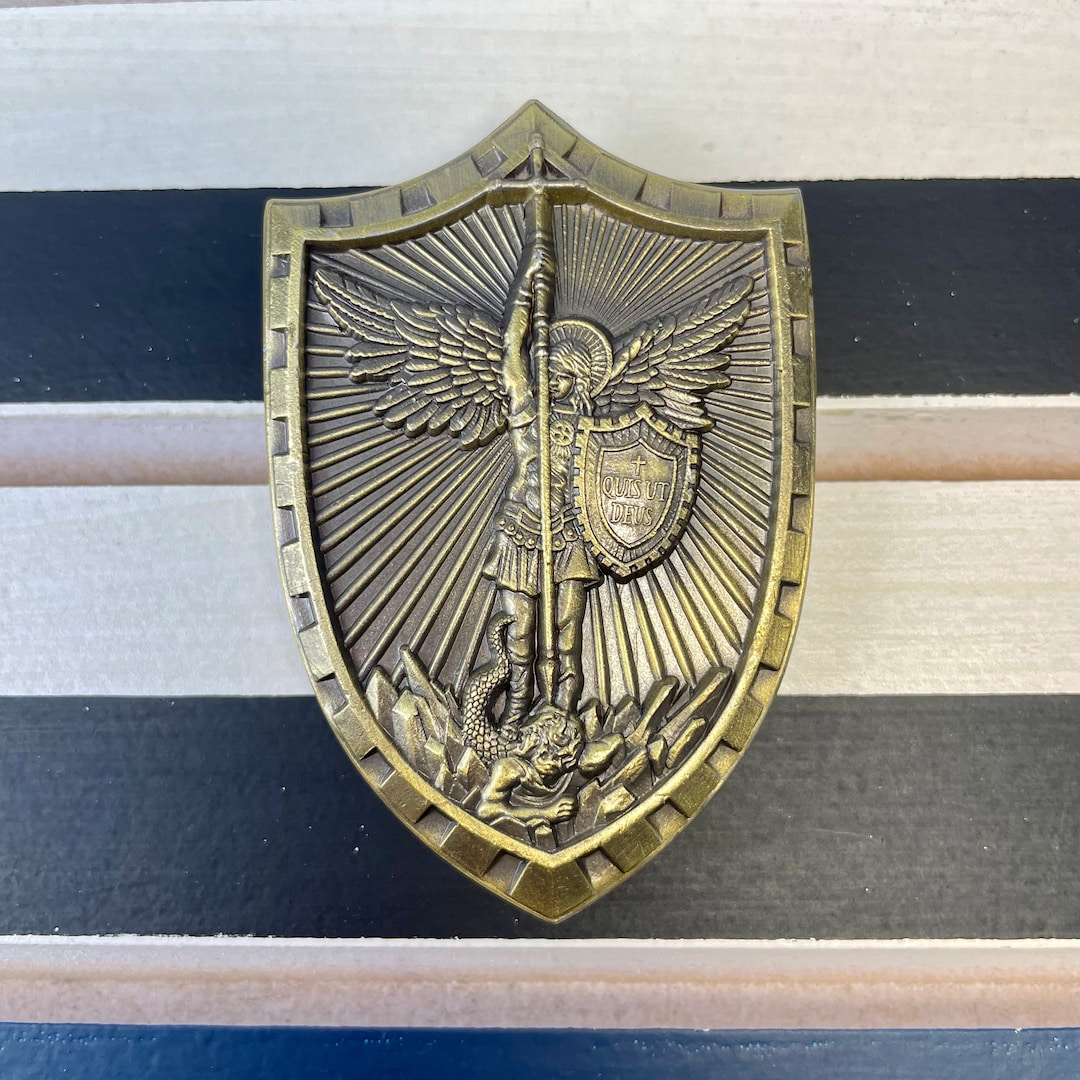 Archangel St Michael Challenge Coin Guardian Angel Shield - Etsy