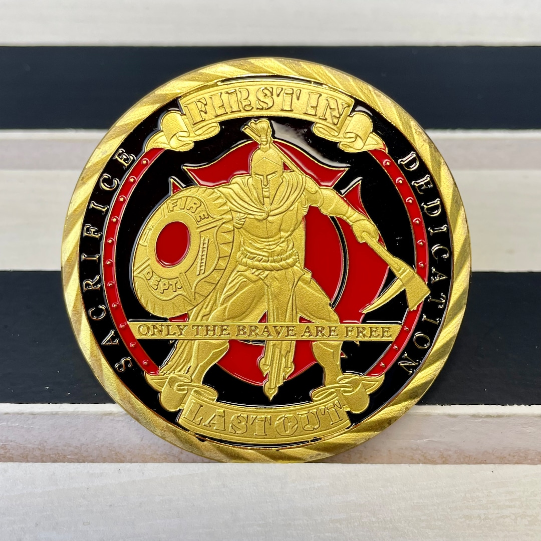 Firefighter Challenge Coin Fire Department Pocket Token - Etsy