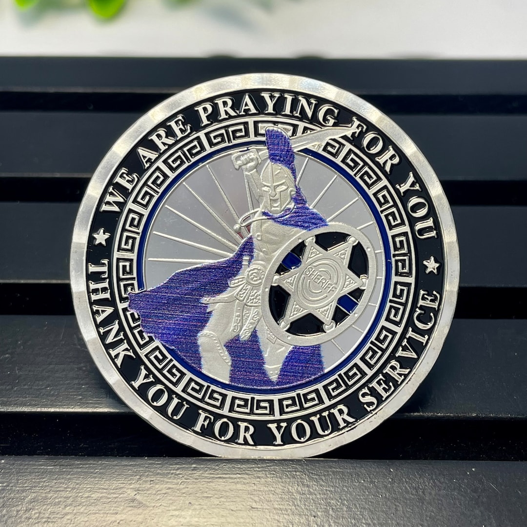Police Challenge Coin Police Sheriffs Prayer Coins Thin - Etsy