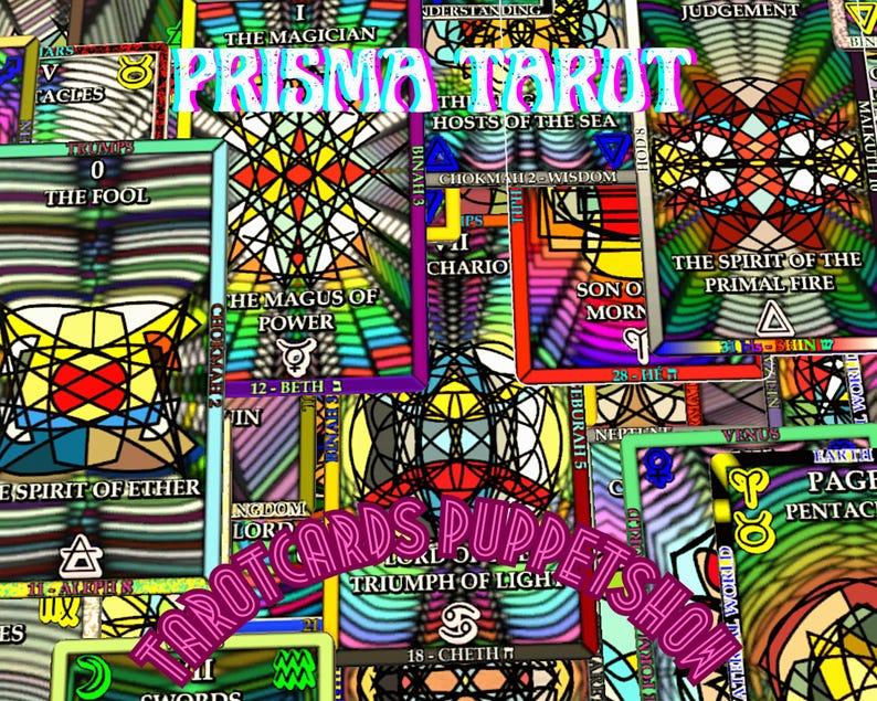Prisma Tarot Printable Tarot Deck 78 Psychedelic Tarot Cards for Tarot ...