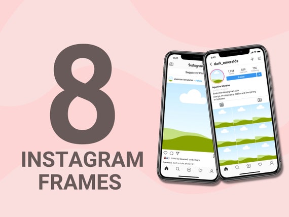 8 Instagram Mockup Templates Profile and Feed Instagram Page - Etsy