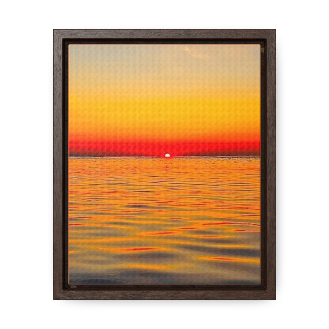 Matte Canvas Black Frame : Serene Sunrise Over Barcelona Beach - Etsy