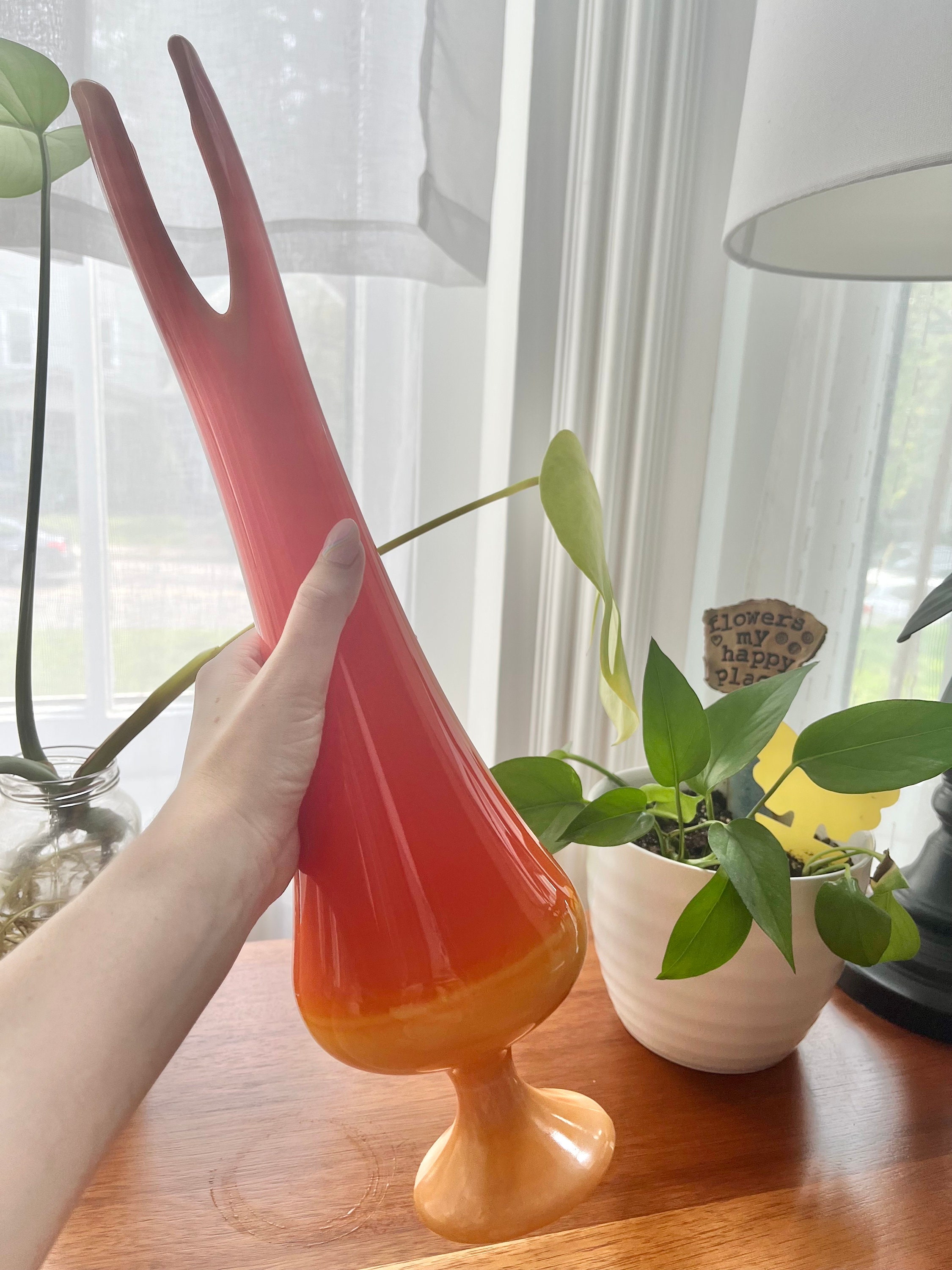 Vintage LE Smith Bittersweet 18 in Swung Vase - Etsy