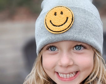 Smiley Face Kids Beanie - Etsy