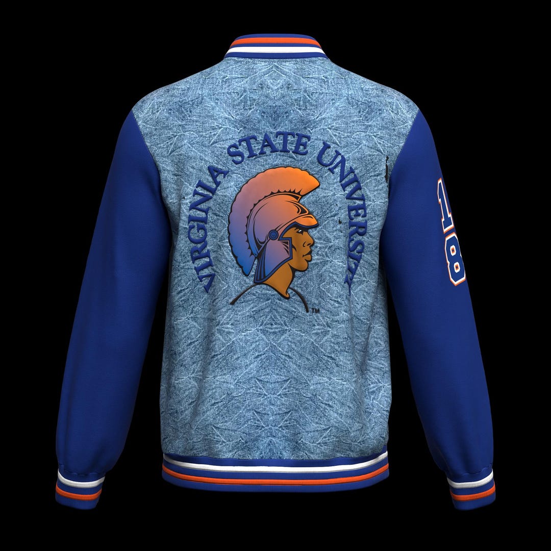 Virginia State University™ Denim Letterman Varsity Jacket - Etsy