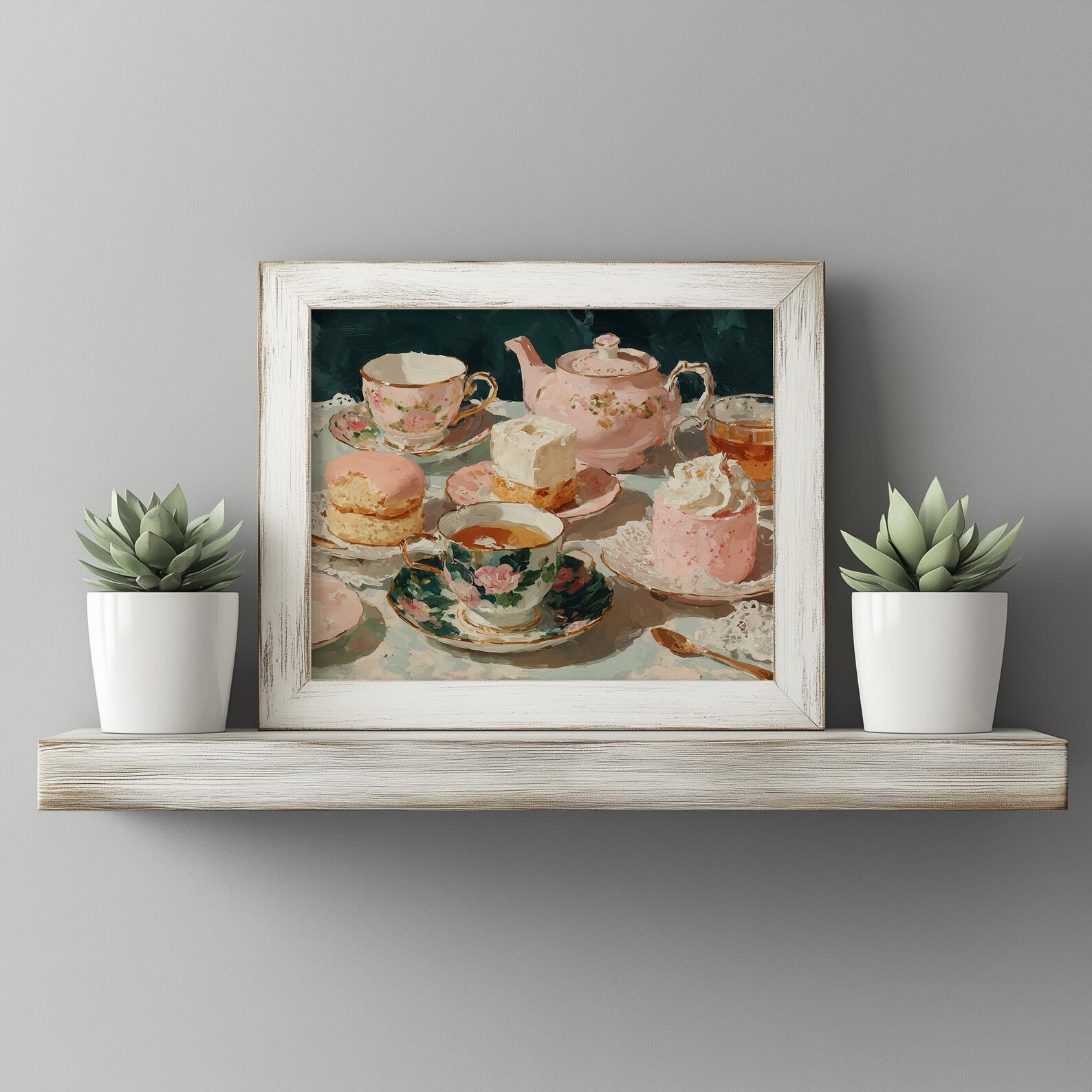 Vintage Cottagecore Tea Party Printable - Cozy Floral Tea Set ...