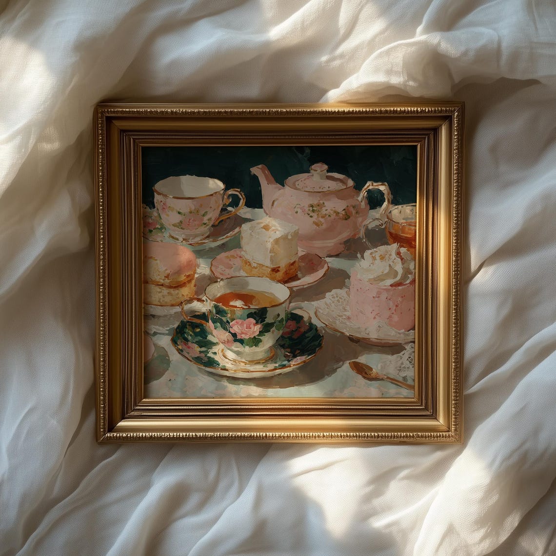 Vintage Cottagecore Tea Party Printable - Cozy Floral Tea Set ...