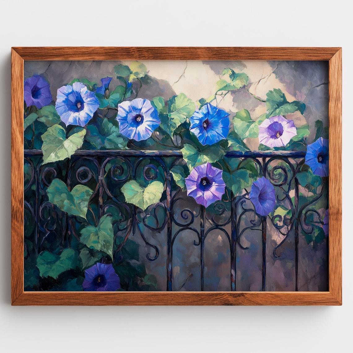 Romantic Cottagecore Morning Glories Art - Cottage Garden Wall Art ...