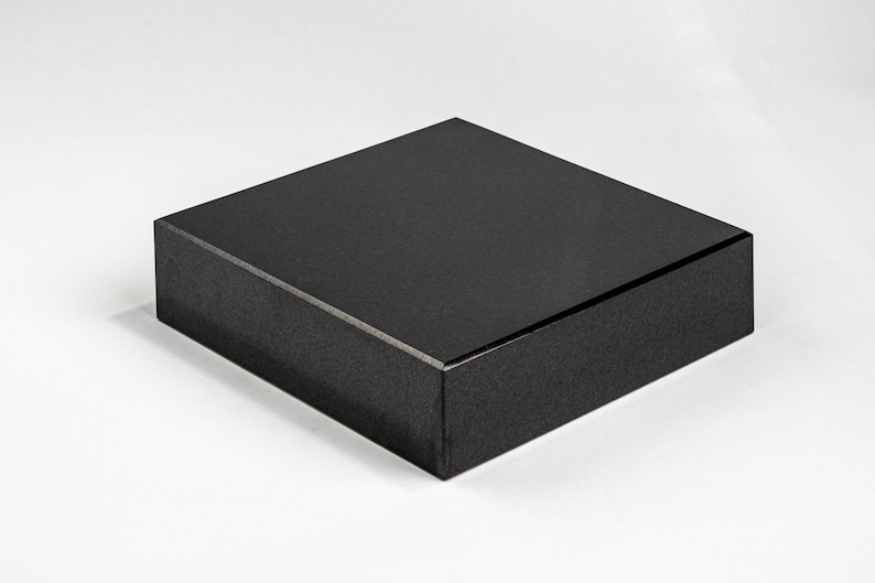 4 X 4 X 2 Square Granite Base for Fine Art Sculpture / Absolute Black ...