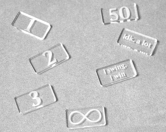 Acrylic Number Token - Etsy