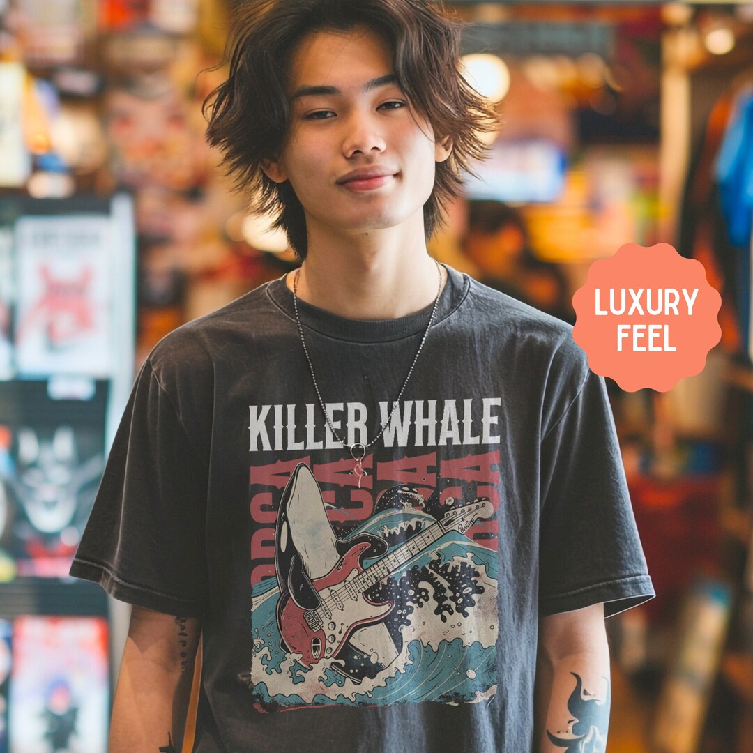 Band Shirt Orca Killer Whale Vintage Tee, Marine Biology Fun Bootleg ...
