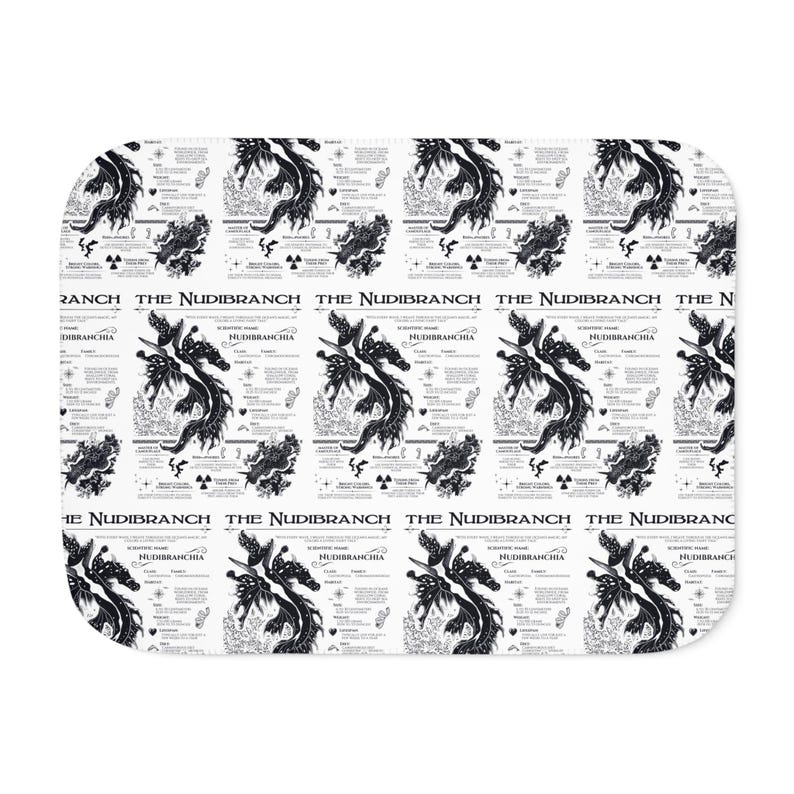 The Nudibranch Sea Slug Anatomy Baby Blanket, Marine Animals Vintage ...
