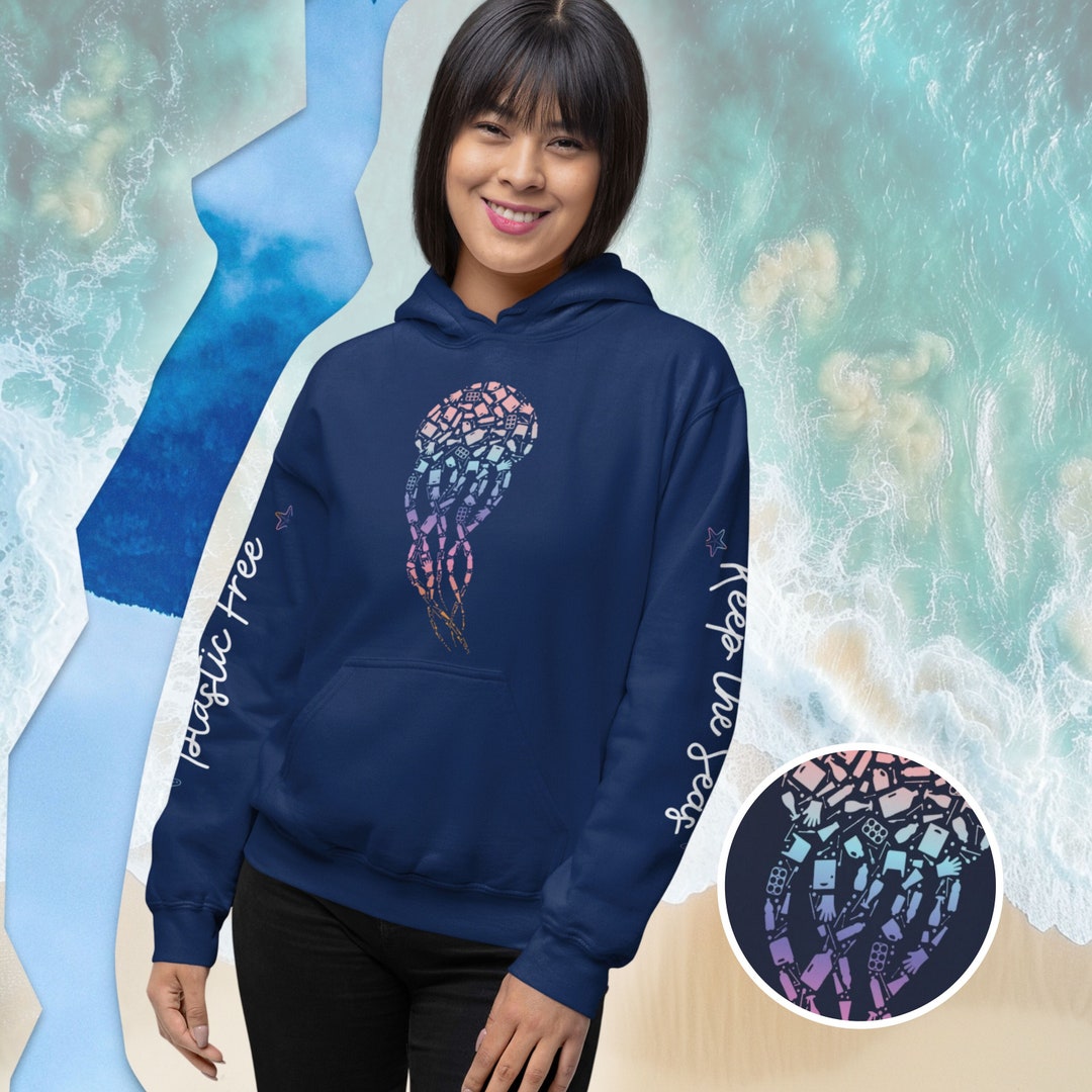 Save the Oceans Jellyfish Hoodie Eco-friend Sustainable Apparel Jelly ...