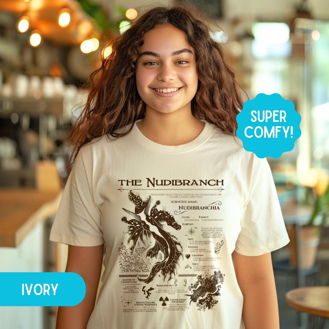 The Nudibranch Sea Slug Anatomy Shirt, Marine Animals Vintage Tshirt ...