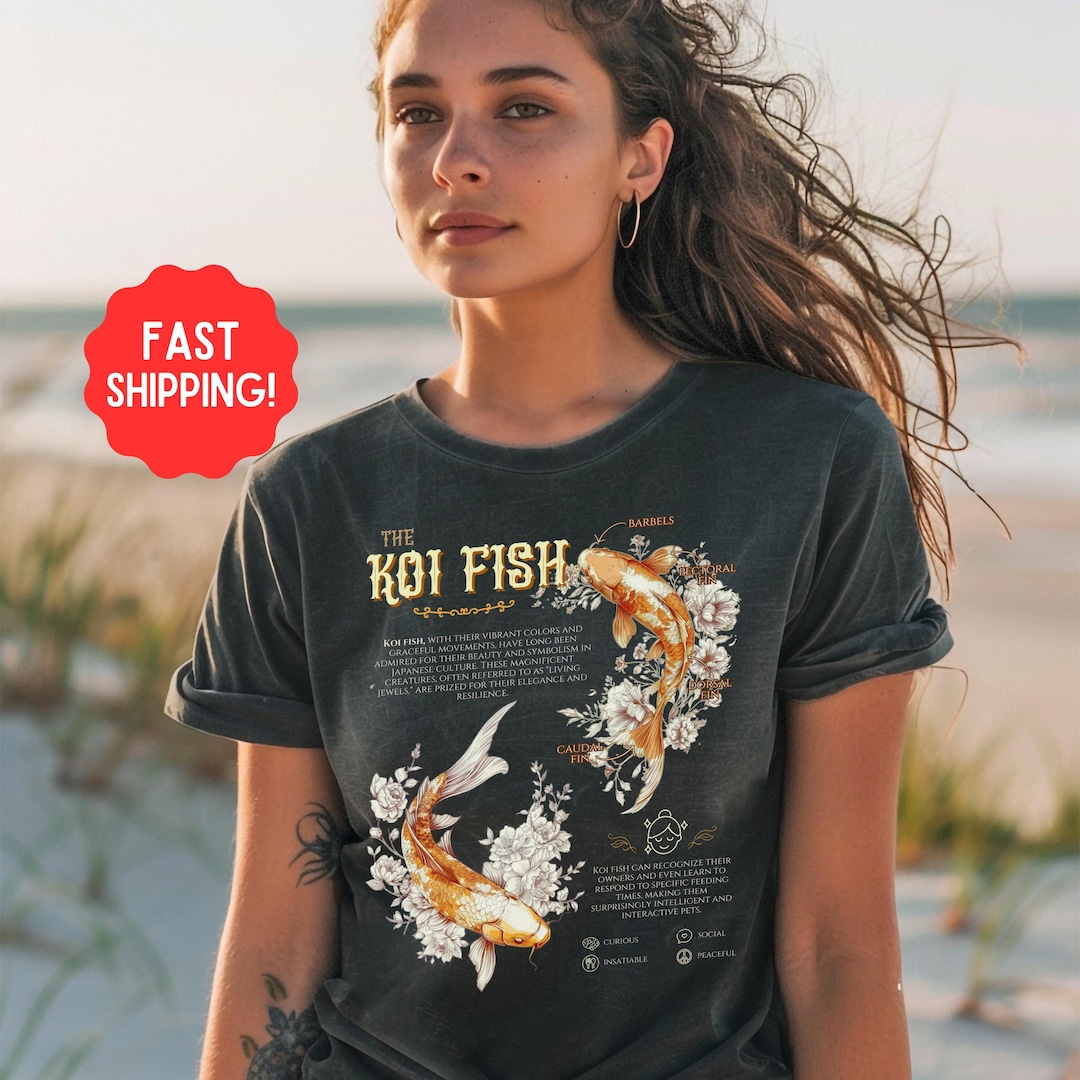 The Koi Fish Anatomy Fish Tank Shirt, Funny Fish Vintage Aquarium ...