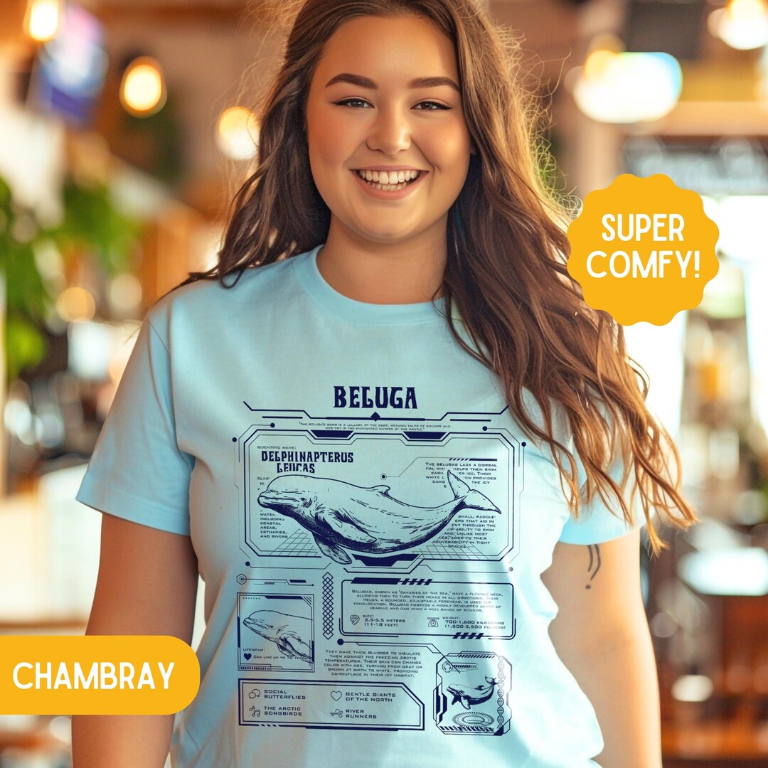 Scifi Beluga Anatomy Shirt, Marine Animal Anatomical Cyberpunk Tshirt ...