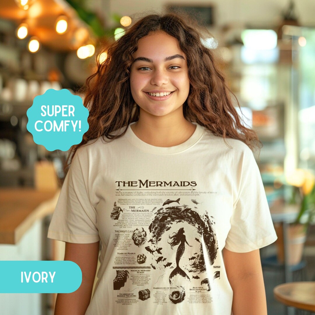 Mythical Creature Mermaid Shirt, Marine Anatomical Vintage Tshirt ...