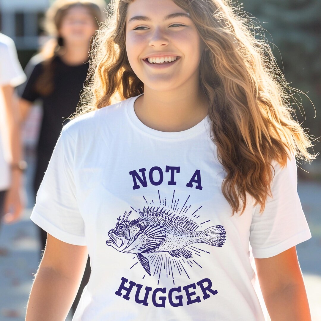 Not A Hugger Stonefish Anti Social Fishing Shirt, Introvert Stonefish ...