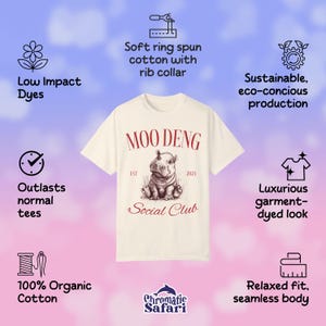 Pygmy Hippo Cute Moo Deng Shirt, Animal Lover Social Club Est 2024 ...