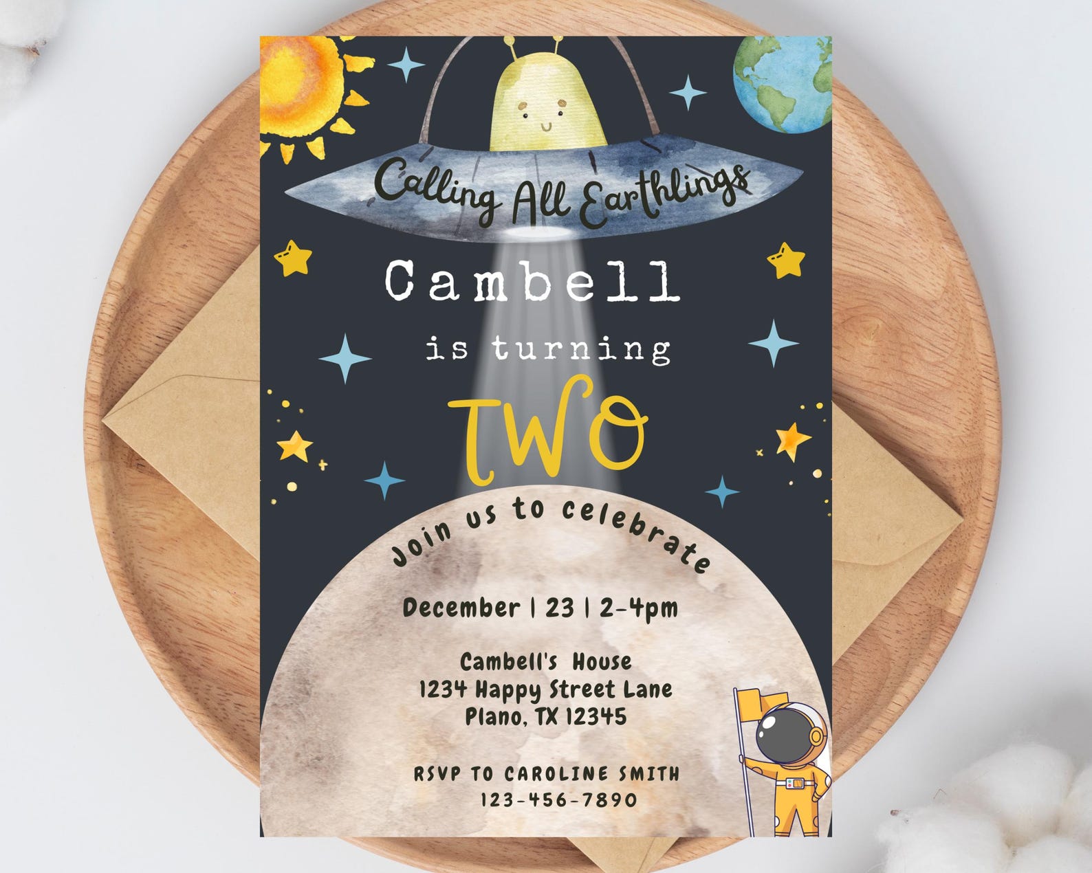 Space Alien Birthday Party Printable Invitation, Alien Outer Space ...