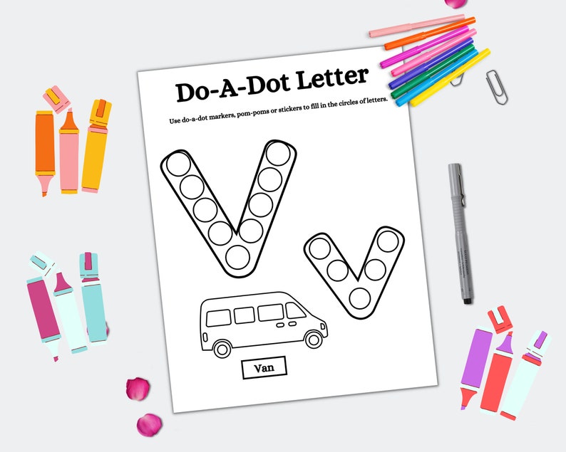 Do A-DOT Alphabet Printable Worksheets Printable Preschool - Etsy