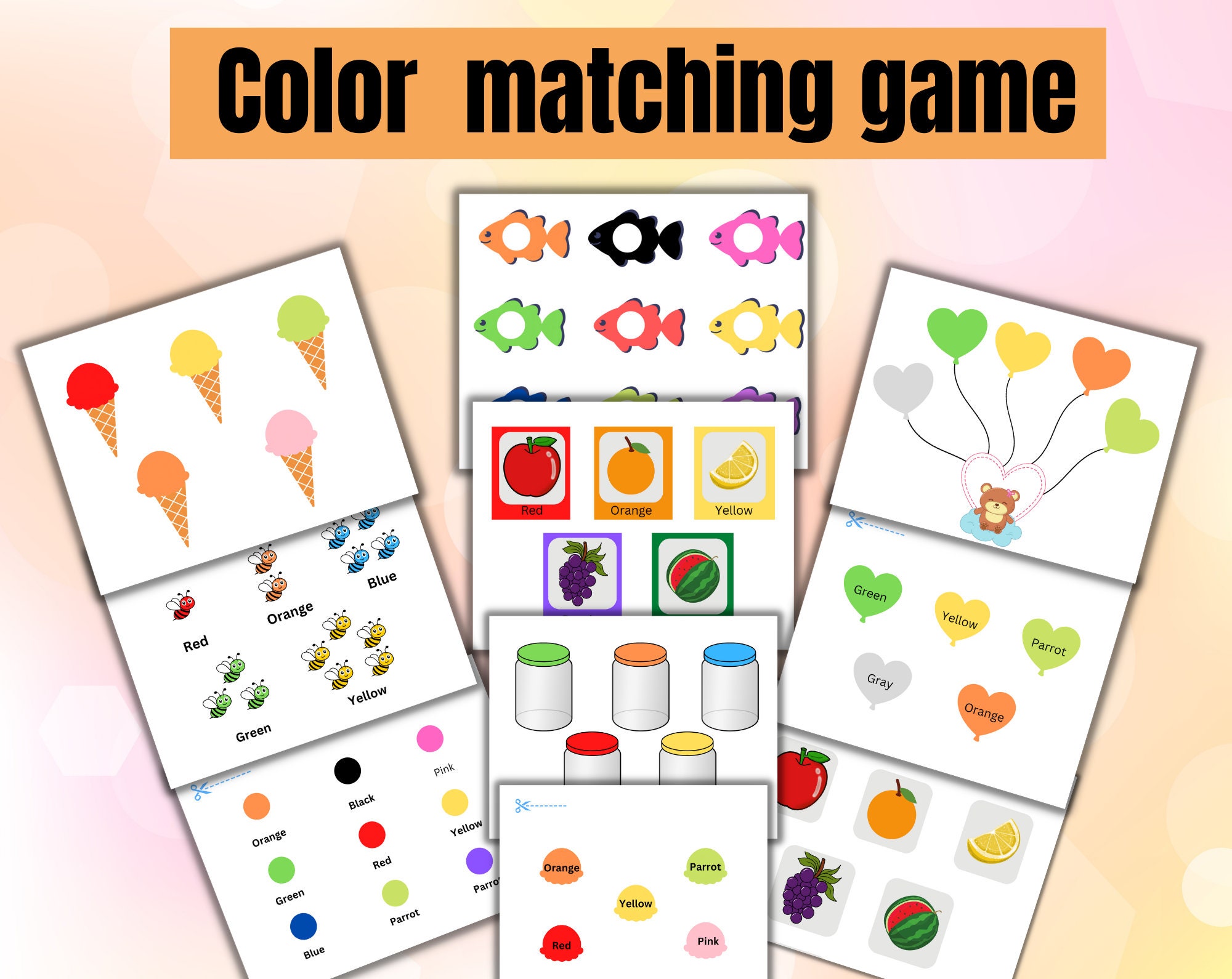Color Matching Preschool Curriculum Color Activity Learning Colors ...