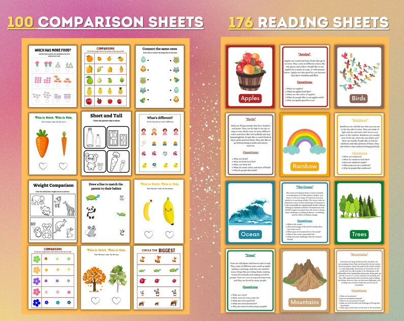 Preschool Pre-k Kindergarten Learning Bundle 2000 Page - Etsy