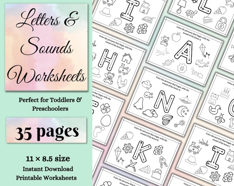 35 Printable Alphabet Letter Sounds Worksheets Preschool Worksheets ...